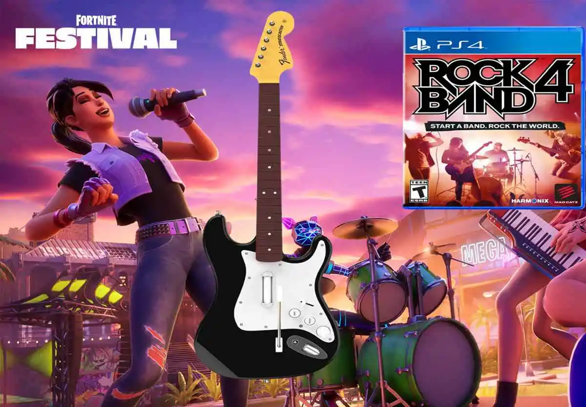 Why Rock Band 4 Guitar Controllers Aren't A Perfect Fit For Fortnite
